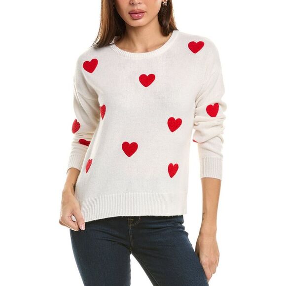 Philosophy | Sweaters | Philosophy Womens Heart Patch Cashmere Sweater ...
